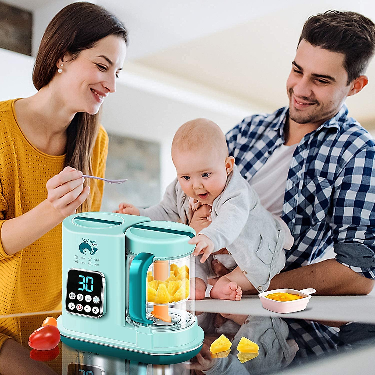 Baby Food Maker | Baby Food Processor | Multi-Function Baby Food Steamer Grinder | Auto Cooking & Blending | Self-Cleaning Water Tank | Bottle Warmer | Make Nutritious Foods for Babiese