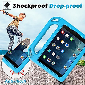 AVAWO Kids Case for iPad Mini 1 2 3 - Light Weight Shock Proof Handle Stand Kids for iPad Mini, iPad Mini 3rd Generation, iPad Mini 2 with Retina Display - Blue