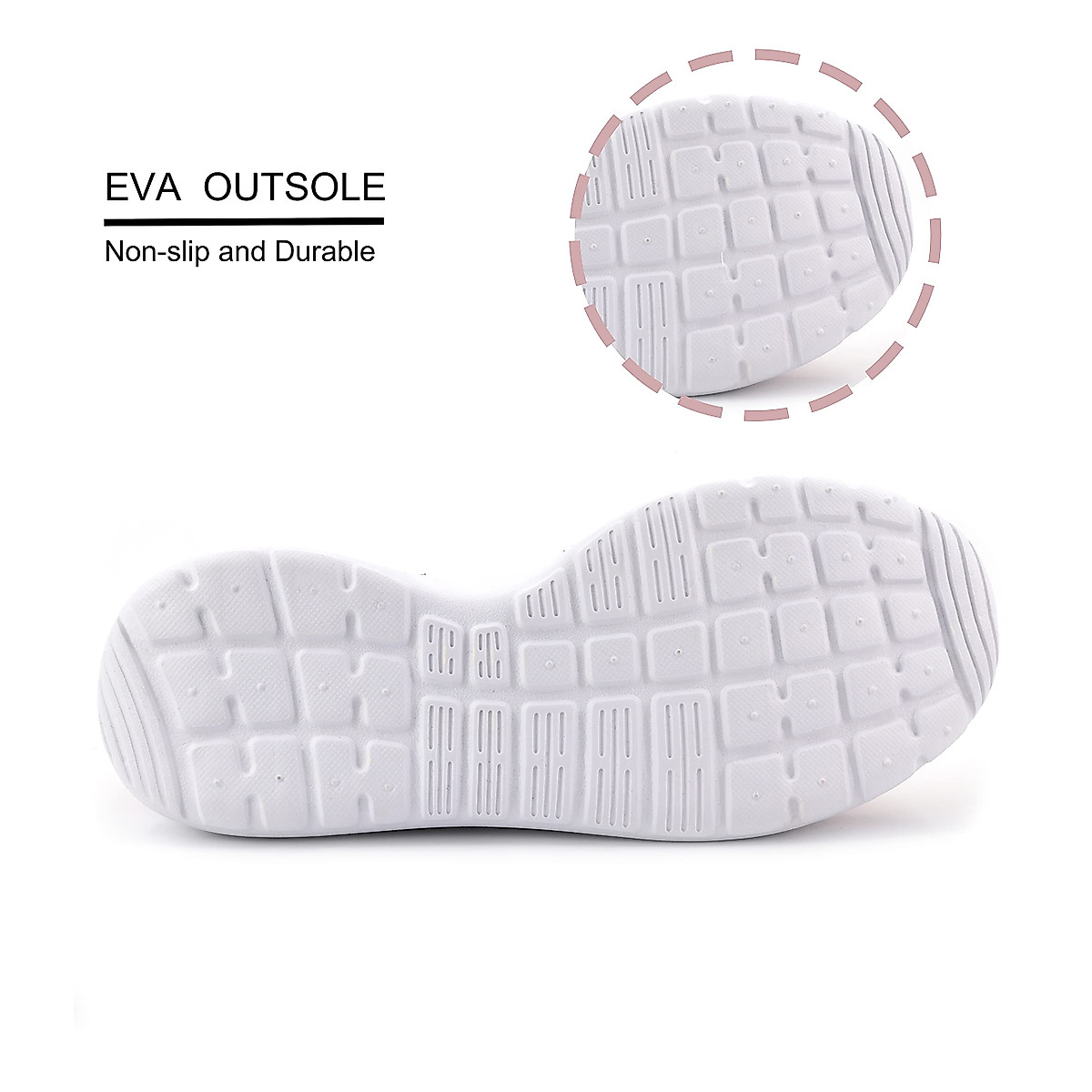 YESKIS Tennis Shoes Size 2 Girl Big Kids Running Sneakers Kid Breathable Lightweight Lace Up Athletic Shoe Pink