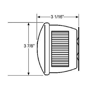 Blazer B55UW 3-7/8" Round Stop / Tail / Turn Light , Red