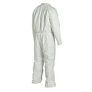 DuPont Tyvek Disposable Coveralls with Zipper Front, 25 Coveralls, White, Size XL, TY120SWH