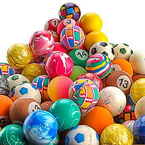 Bedwina Bouncy Balls in Bulk - Pack of 250 (1inch/27mm) Hi Bounce Ball Variety Assortment Mix, Colorful and Small Rubber Bouncing Balls for Kids