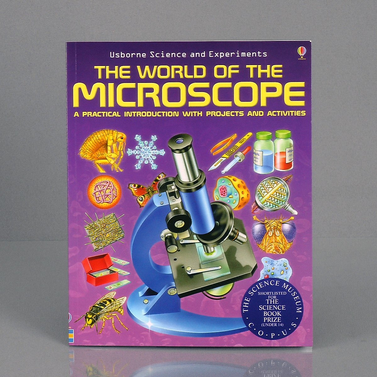 AmScope M60A-BTK Beginner Microscope Kit, Mirror Illumination, WF10x and WF16x Eyepieces, 40x-640x Magnification, Includes Case, 5 Blank Slides, 5 Prepared Slides, and Book