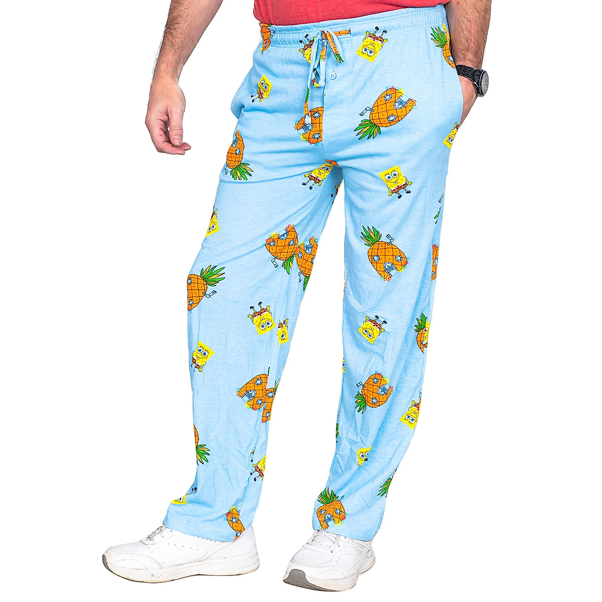 Mad Engine Spongebob Squarepants Pineapple House Lounge Pants - X-Large - Cartoon Pajama Pants - Christmas Pajama Pants - Funny PJ Pants