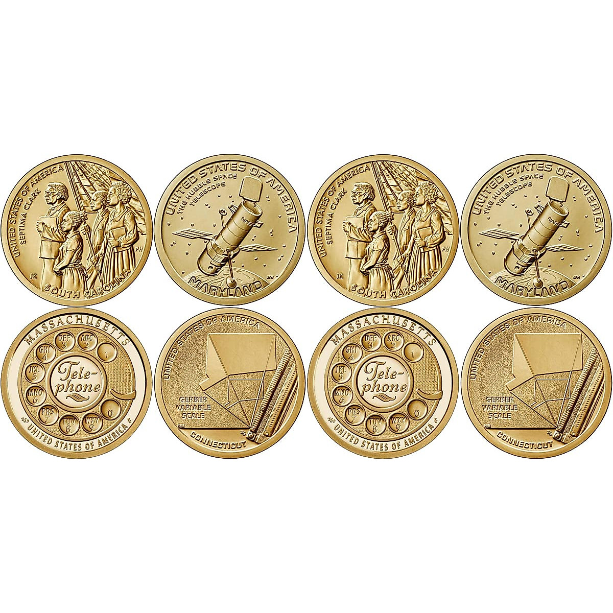 2020 P & D American Innovation Dollar Complete Full Year Set 8 Coins BU