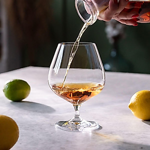 Krosno Brandy Cognac Snifter Glasses | Set of 6 | 18.6 oz | Harmony Collection | Perfect for Home Restaurants and Parties | Dishwasher Safe | Gift Idea | Made in Europe