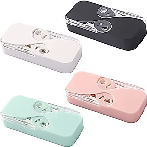 4 Colors Set Portable Floss Dispenser, Automatic Dental Floss Picks Cases Premium Refillable Floss Pick Holder Travel Floss Organizer for Teeth Cleaning,Specialized Floss