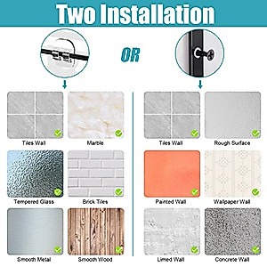 Shower Caddy, Adhesive Shower Organizer, 3 Pack Adhesive & Drilling Shower Shelf Basket, Rustproof Shower Rack with Soap Holder, Shower Shelves for Inside Shower, Bathroom Kitchen Storage (Black)