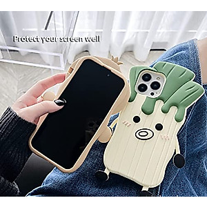 JIATAY Case for iPhone 12 Pro Max Case Silicone Cute, Camera Lens Protector Design Kawaii Bear 3D Thick Case Protective Cover Compatible with iPhone 12 Pro Max (Onion)