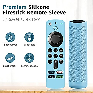 3 Pack Remote Case (Glow Green+Rose+Sky Blue)