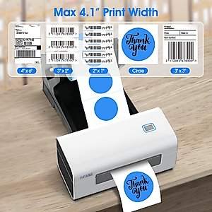 BPXX Bluetooth Thermal Label Printer, Wireless 4×6 Shipping Label Printer for Small Business, Label Printer Support Android/iPhone/Windows, Compatible with Shopify, Ebay, USPS, Amazon, Etsy, D465B