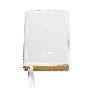 Let's Make Memories Personalized Bible - Catholic Bible - New & Old Testament - White - Gift of Faith - Customized with Message - 9.4”L x 6”W