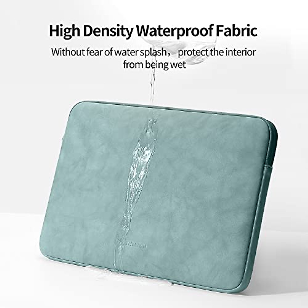 TAIKESEN Laptop Sleeve Compatible with MacBook Air/Pro, 13-13.3 inch Notebook, Compatible with MacBook Pro 14 2023 A2779 M2 A2442 M1 A2681 A2337 /Pro 13 A2338, PU Material Bag with Small Case, Green