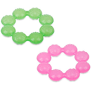 Nuby IcyBite Soothing Ring Teether 2pk - Colors May Vary