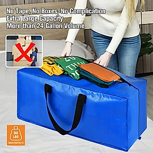 Moving Bags, Large Heavy Duty Moving Boxes for Space Saving Moving Storage, Moving Supplies, Totes for Storage with Backpack Handles Zipper（8 Pack）