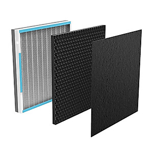 3-in-1 True HEPA Filter Set (1-Pack) Compatible with Oregon Scientific CF8410 Air Purifier (also fits Ivation IVAHAP300 & SereneLife PSLAPU35), Premium Replacement filter