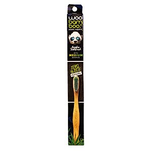Woobamboo! Bamboo Toothbrush - Adult - Medium Bristle, BPA Free Nylon Bristles, Eco-Friendly, Biodegradable, Compostable, Vegan (Pack of 1)