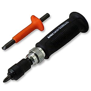 ANEX Manual Impact Driver Set for Broken Screw and Frozen Screw, Stripped Screw Extractor Set, Made in JAPAN (M3-6 Screw Remover)
