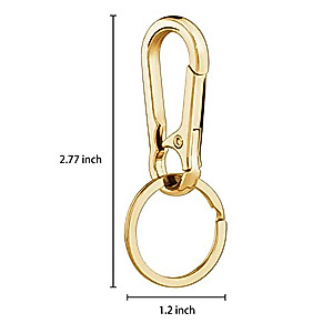 Hapeper Keychain 3 Pieces Metal Keyring Key Ring Chain Clip Keychains
