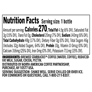 Starbucks Frappuccino Coffee Drink, Mocha, 13.7 fl oz Bottles (12 Pack)