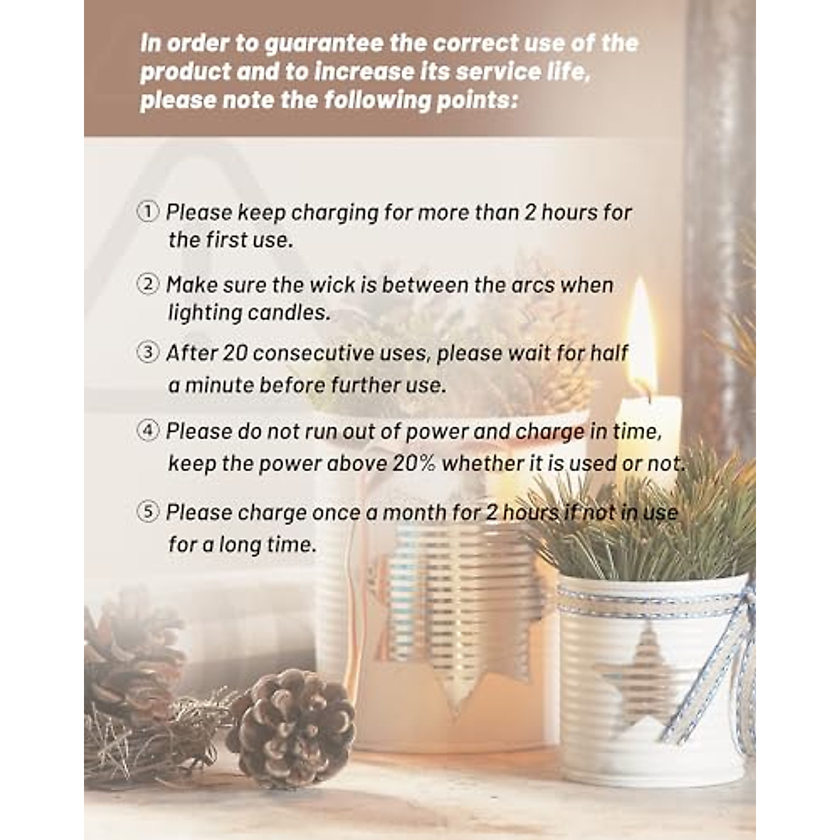 VEHHE Candle Lighter, Electric Rechargeable Arc Lighter with LED Battery Display Long Flexible Neck USB Lighter for Light Candles Gas Stoves Camping Barbecue