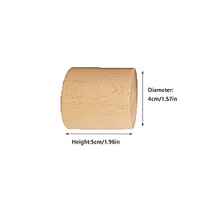 UtySty 4 Pack Wood Furniture Risers 2 inch Extra Height Legs Round Natural Wooden Heighten Solid Feet Simple DIY Cylinder Extender Mat Pad Lifts for Cabinet Sofa Couch Table Chair Bed