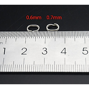 HTHYLURE 100Pcs Fishing Split Rings Stainless Steel Fishing Oval Split Rings Swivel Snap Carp Fishing Tackle Chain Connector Heavy Duty Split Rings Size Wire Diameter 0.6mm 0.7mm