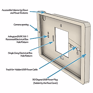 Smart Home Mount Wall Mount Kit for Samsung Galaxy Tab A7 Lite 8.7 Tablet (SM-T220 / 225) - Black