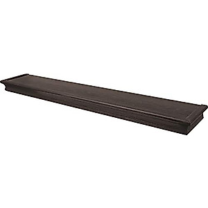HIGH & MIGHTY 515618 Decorative 36" Floating Shelf Holds up to 25lbs, Easy Tool-Free Dry Wall Installation, Beveled, Retail Packaging, Espresso