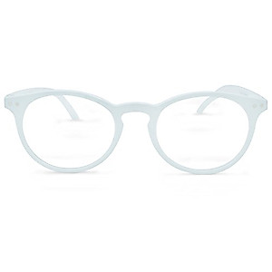 In Style Eyes Flexible Readers Reading Glasses - Full-Rimmed, Classic Round Lightweight Frame - Non-Polarized Lens - Solid White - 2.0x