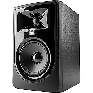 JBL 305P MkII Powered 5" Studio Monitor (Pair) Bundle with Studio Monitor Stands (Pair), 2x Small Pads & XLR-XLR Cable