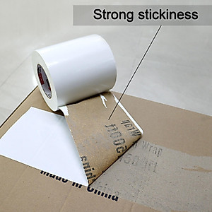 JIALAI HOME 6" White Duct Tape, Heavy Duty 6 inch x 55 yds (164 ft) Wide Duct Tape, Waterproof, UV Resistant for Crafts, Home Improvement, Repairs, & Projects