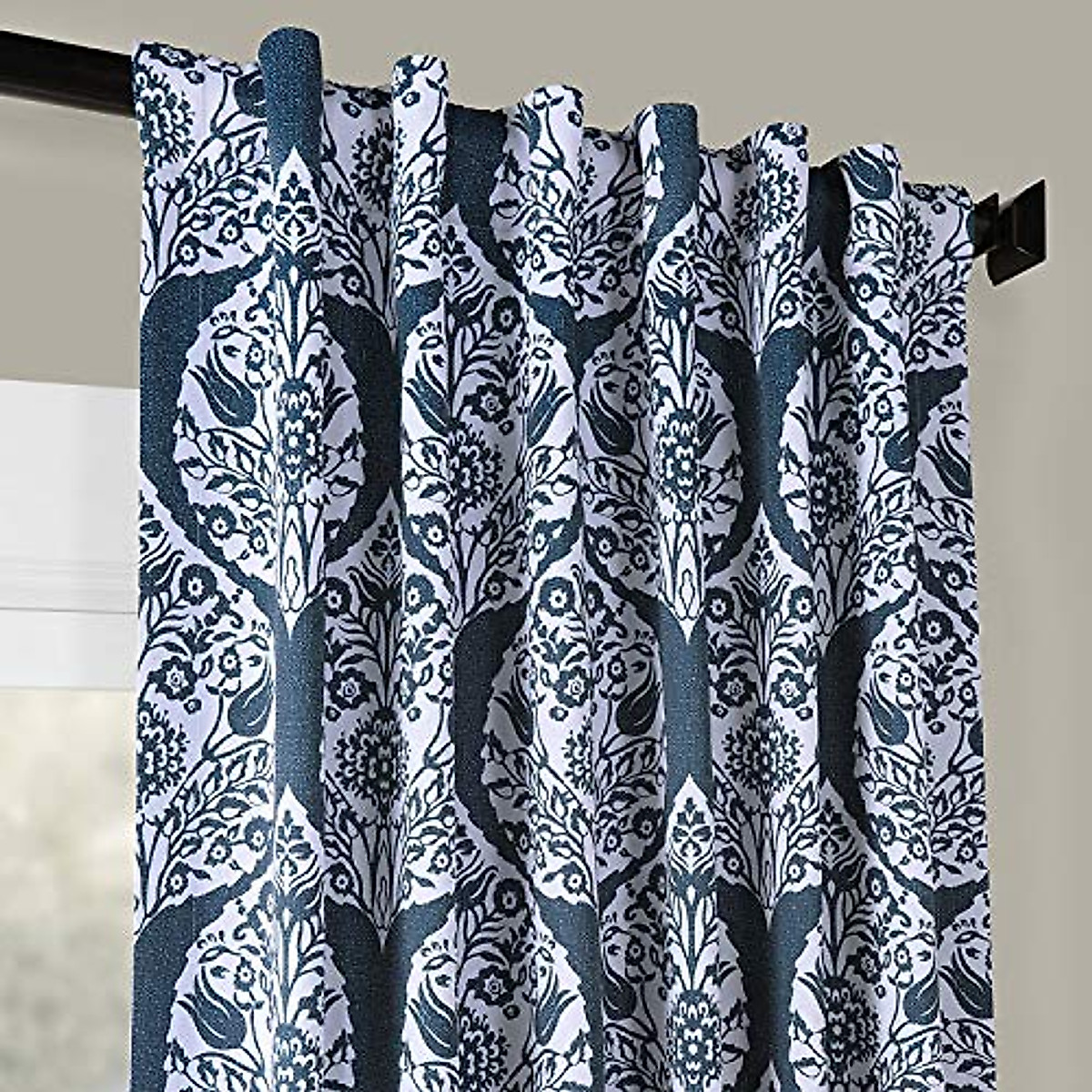 HPD Half Price Drapes Printed Room Darkening Curtains for Living Room & Bedroom 50 X 96, BOCH-KC108B-96 (1 Panel) Woodcut Green