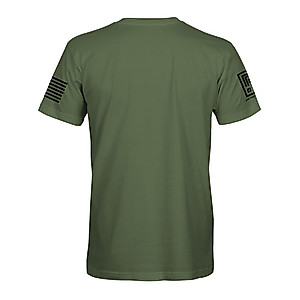 Fantastic Tees USA American Skull Patriotic Shirts for Men T-Shirt (Military Green, L)