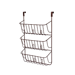 Spectrum Over the Cabinet Lid Organizer (Bronze) - Large Storage for Tupperware, Kitchen, Cabinet, Pantry, & Under Sink Organization