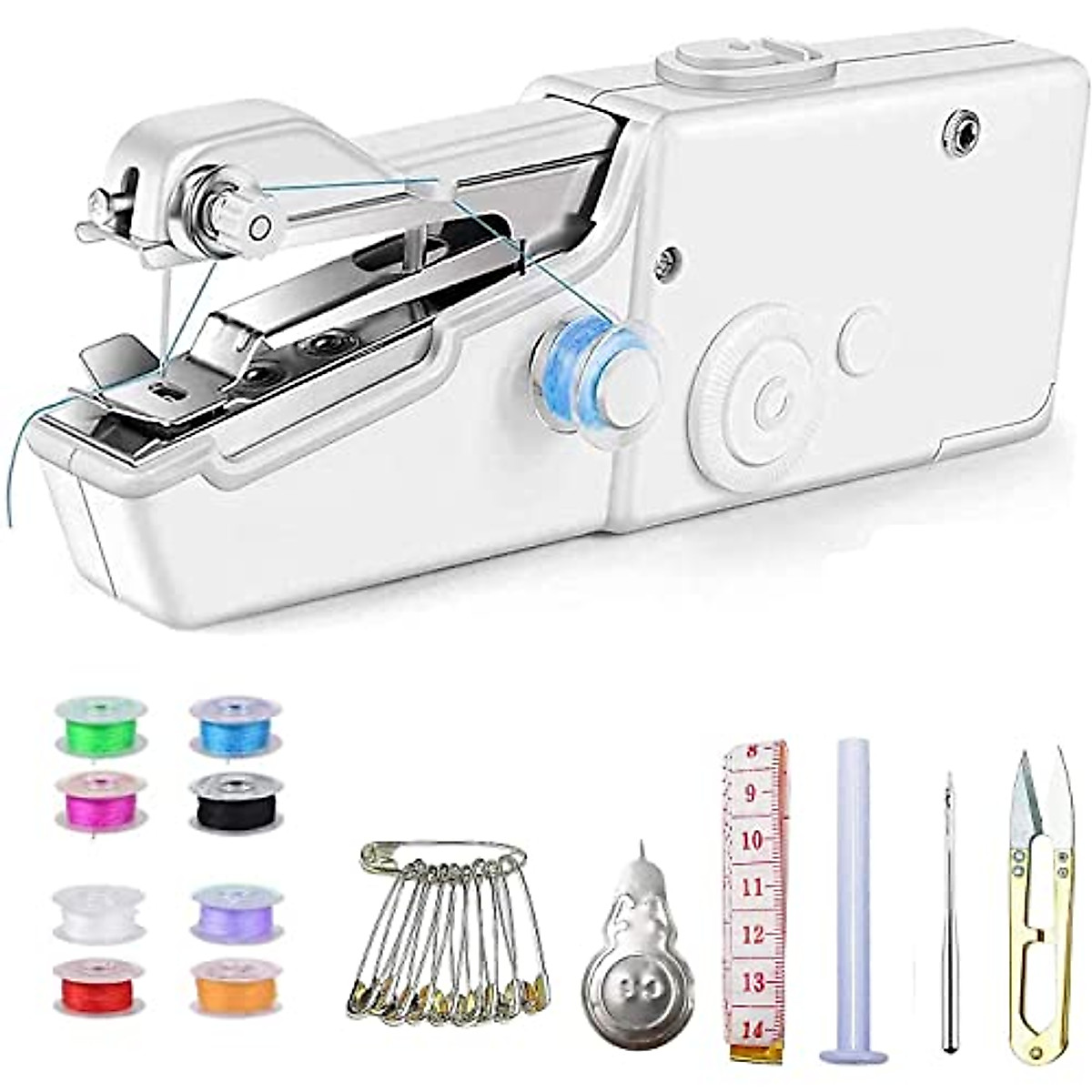 Handheld Sewing Machine Mini Sewing Machines,Portable Sewing Machine Quick Handheld Stitch Tool for Fabric,Kids Cloth,Clothing (battery not included）