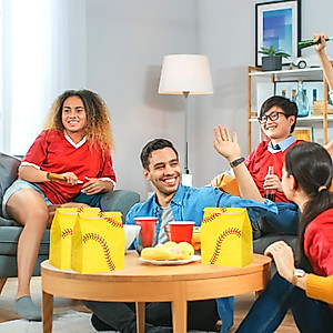 Leinuosen 30 Pieces Softball Party Treat Bags Softball Goodie Favor Treat Bags Softball Theme Goody Bags for Sport Softball Theme Birthday Party Decorations Supplies