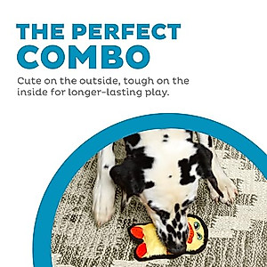 Outward Hound Durablez Tough Plush Squeaky Dog Toy, Duck, Yellow, XS