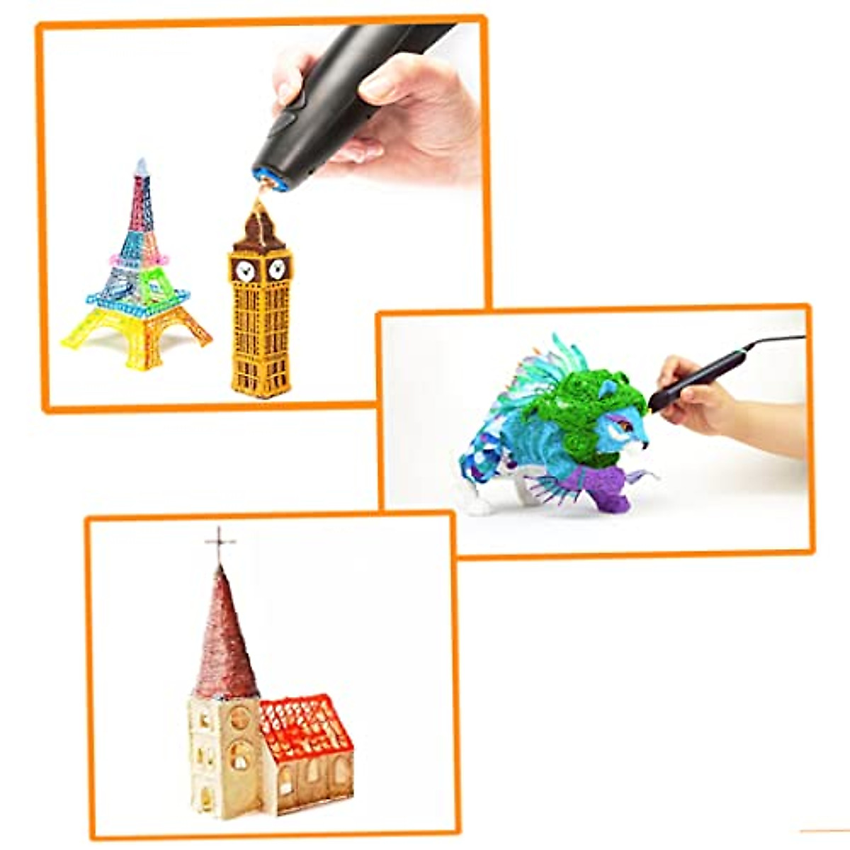 Printing Filament, 3D Printing Pen Filament Refills Flexibility 3D Printer PLA Filament 1.75mm 2 Rolls 3D Printer Filament Pen Filament