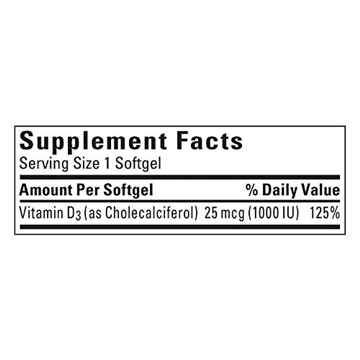Nature Made Vitamin D3 25 mcg, 650 Softgels