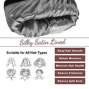 Satin Lined Winter Beanie Hats for Women Knitted Watch Hat with Silk Lining Unisex Solid Skull Cap