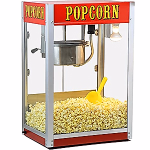 Paragon Theater Pop 8 Ounce Popcorn Machine for Professional Concessionaires Requiring Commercial Quality High Output Popcorn Equipment, Red
