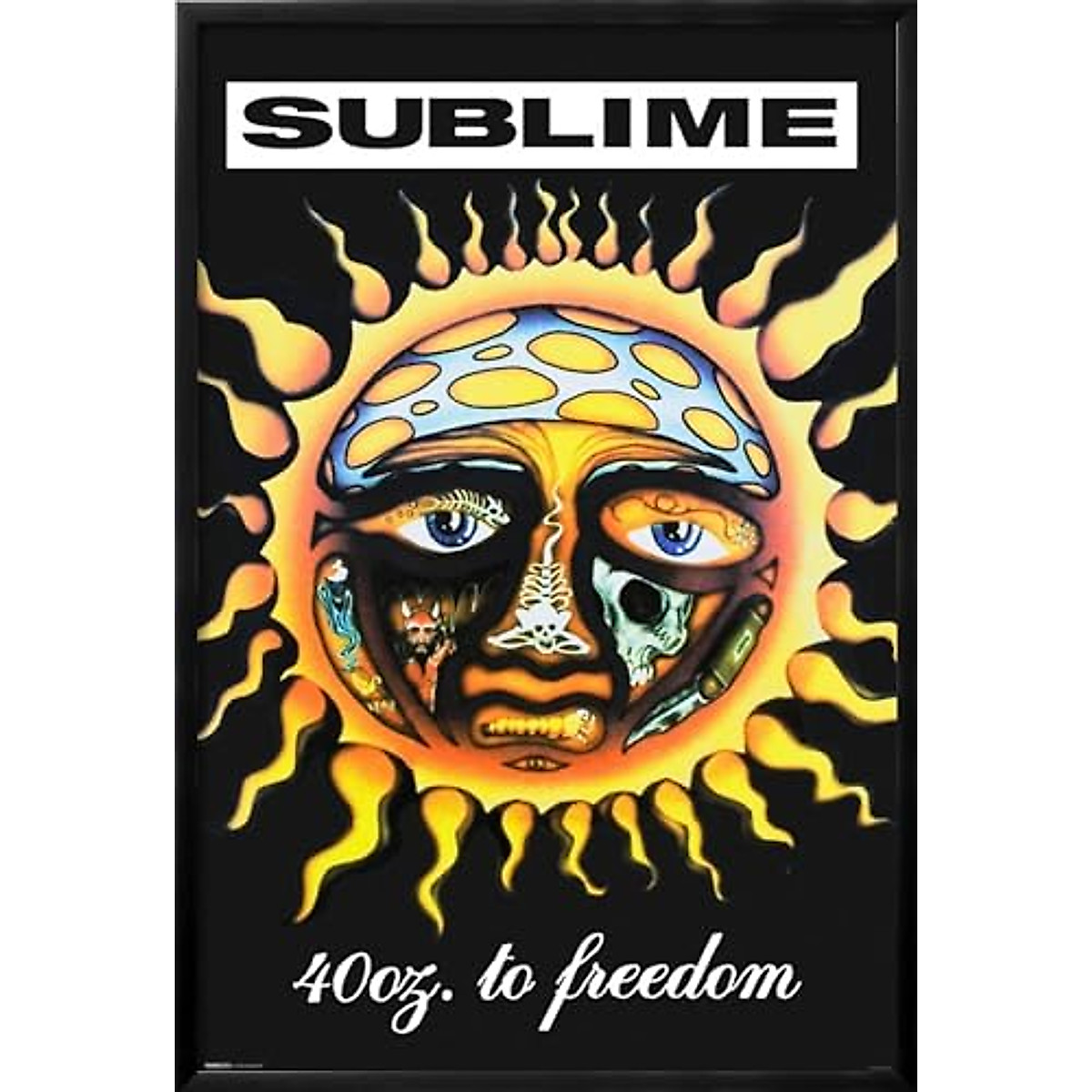 AllPosters Wall Poster Sublime- 40 Oz. To Freedom on Black Frame, 24x36
