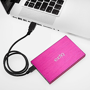 BIPRA 60GB 60 GB USB 3.0 2.5 inch FAT32 Portable External Hard Drive - Pink