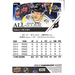 2018 2019 Upper Deck PARKHURST NHL Hockey Eastern Division All-Star Series 10 Card Set Featuring Alexander Ovechkin, Sidney Crosby, Auston Matthews, Steven Stamkos and 6 Other Players