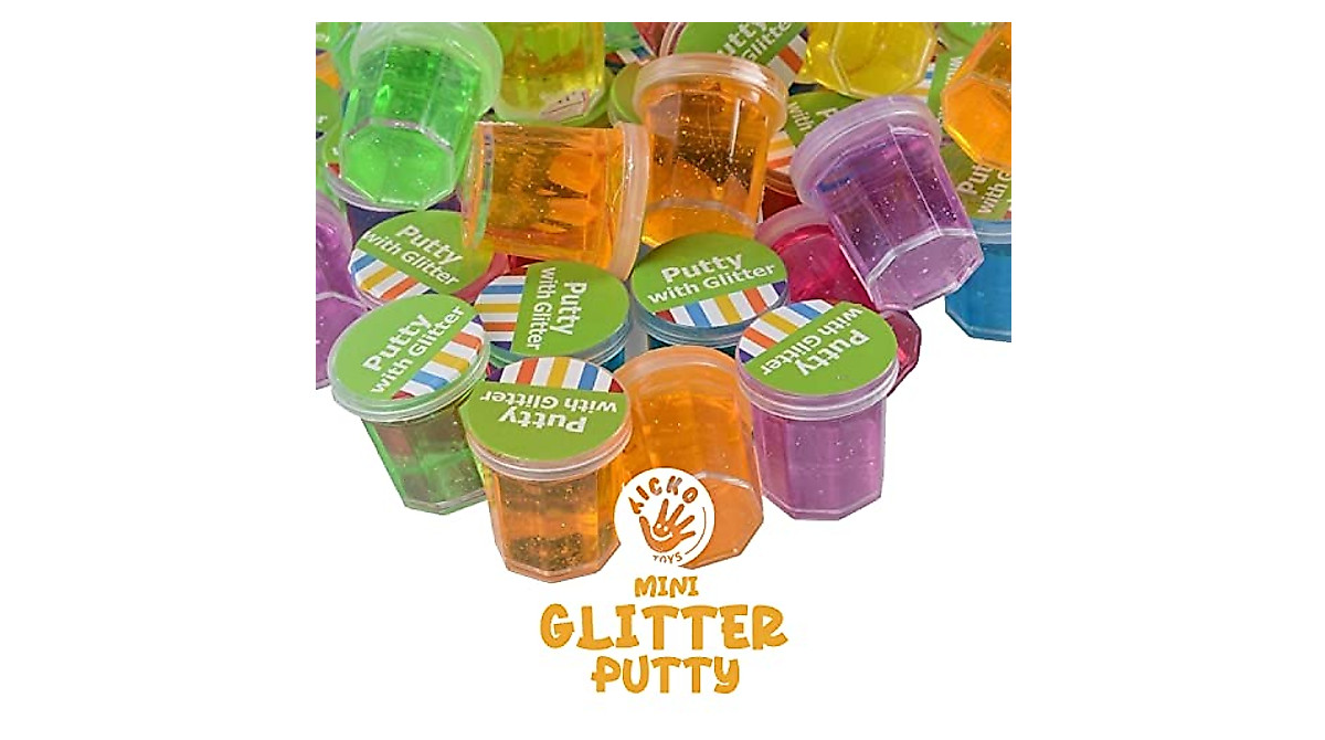 Kicko Mini Glitter Putty - 48 Colorful Fidget Toys