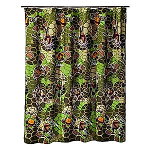 Nickelodeon Teenage Mutant Ninja Turtles Micro Fiber Shower Curtain, Camo