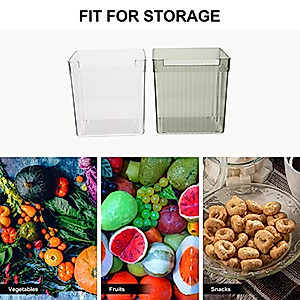 Fridge Organizer Bin 2pcs Refrigerator Organizer Bins: Plastic Storage Bins Food Storage Containers Fridge Trays Egg Organizer For Organizing Kitchen Food Snack Pantry Cabinet