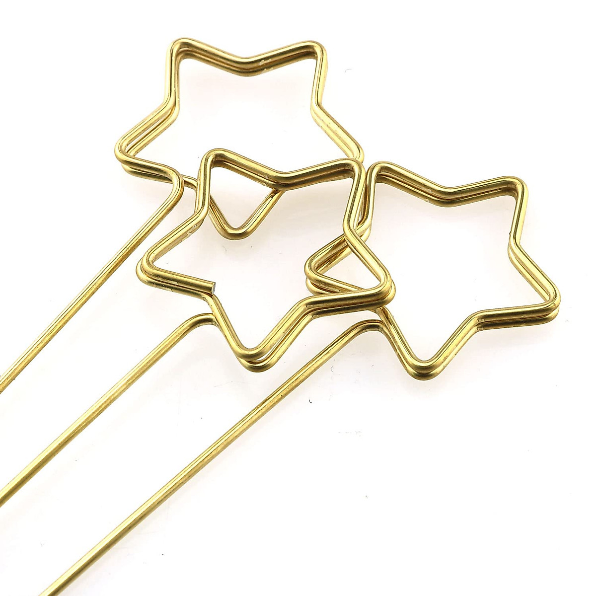 TAODAN Wire Card Holder 20PCS Metal Wire Floral Place Card Holders Five-Pointed Star Photo Memo Holder Pick Table Card Holder