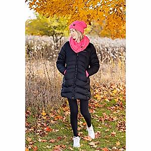 Funky Junque Hat Scarf Glove Set for Women Christmas Gifts Winter Matching Beanie Infinity Scarf Texting Gloves Confetti Indi Pink